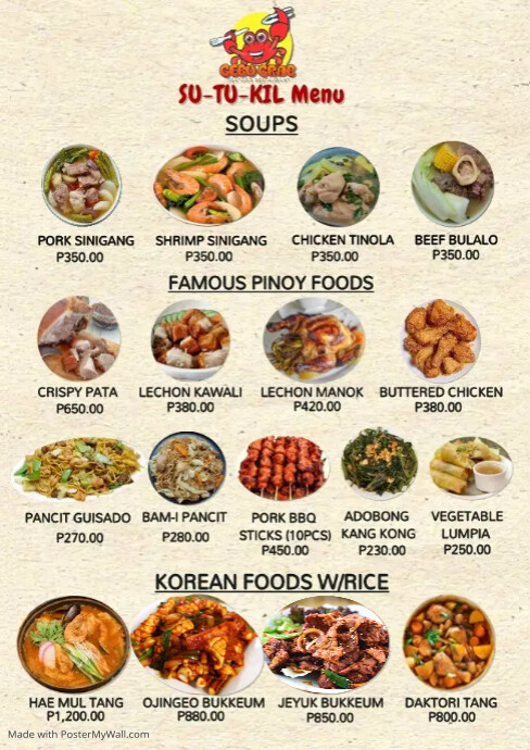 Thanksgiving menu, summer, menu (1) | PosterMyWall