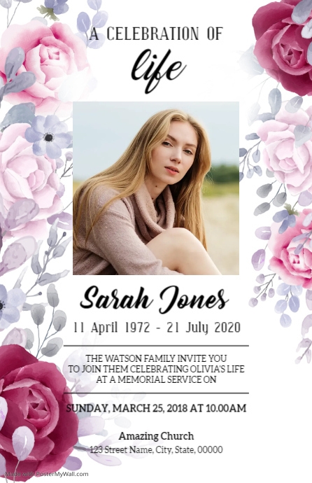 Copy of Celebration of Life Program Template | PosterMyWall