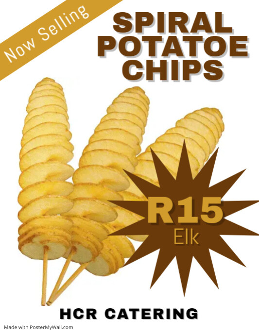 Spiral Potato Chips Flyer Template | PosterMyWall
