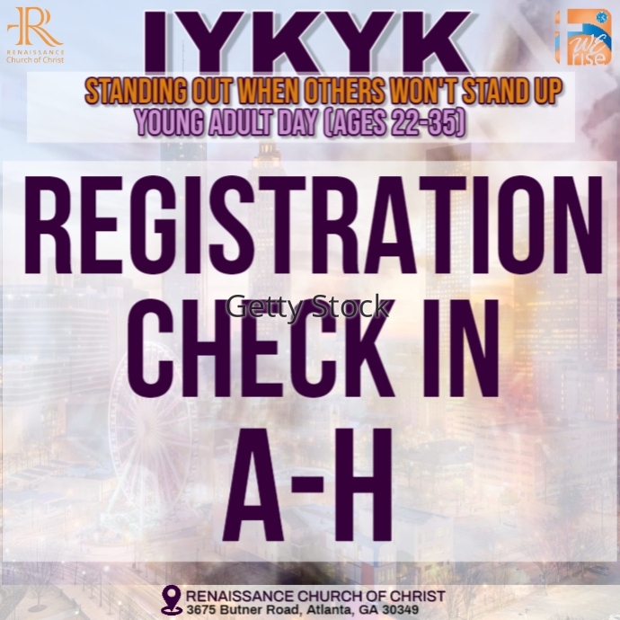 Copy of Registration sign A-H | PosterMyWall