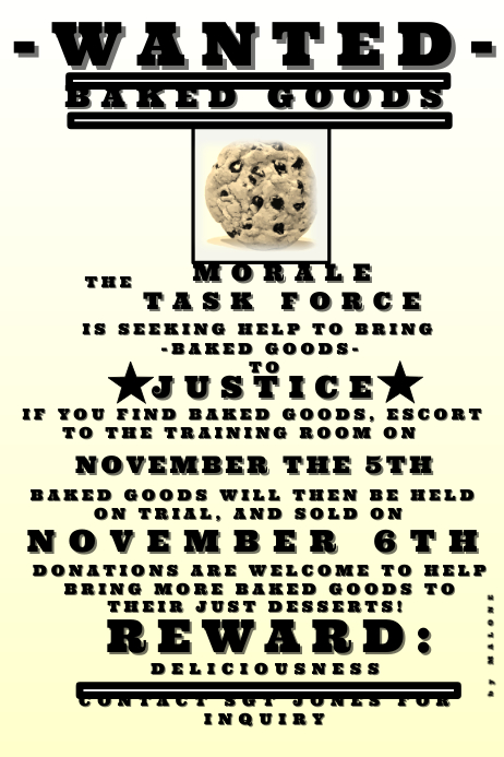 Wanted Poster Bake Sale Template | PosterMyWall