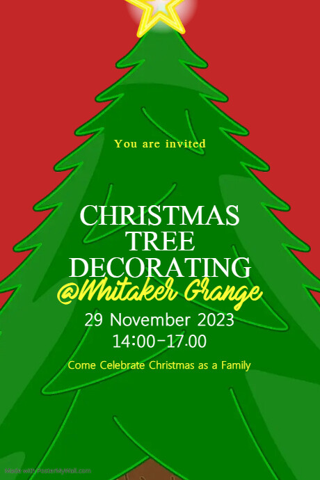 Copy of Christmas Tree Decorating Workshop Flyer | PosterMyWall