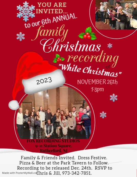 Festive Holiday Christmas Menu Template | PosterMyWall