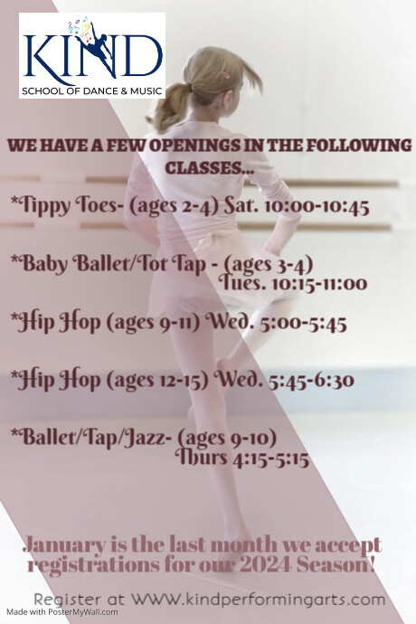 Copy of Kids Children Ballet Flyer Template | PosterMyWall