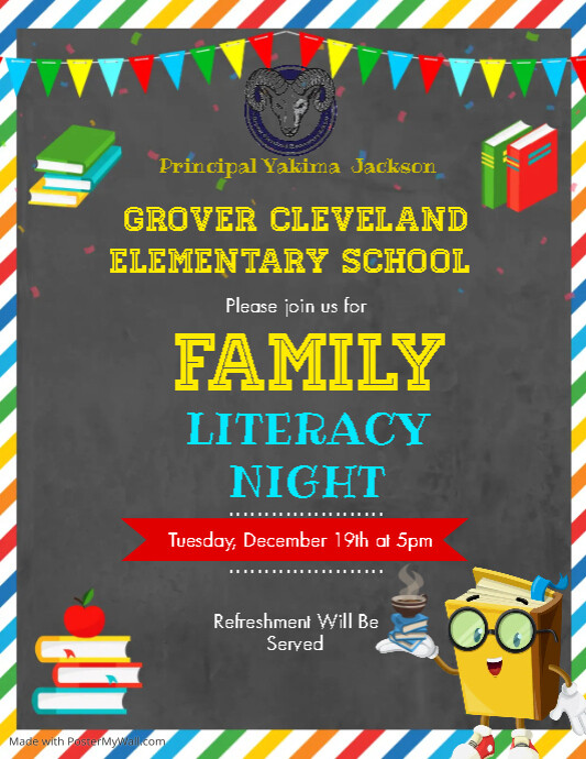 Family Literacy Night Flyer Template | PosterMyWall
