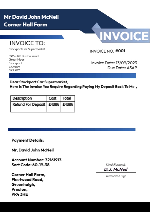 Gold Invoice Template (3) | PosterMyWall
