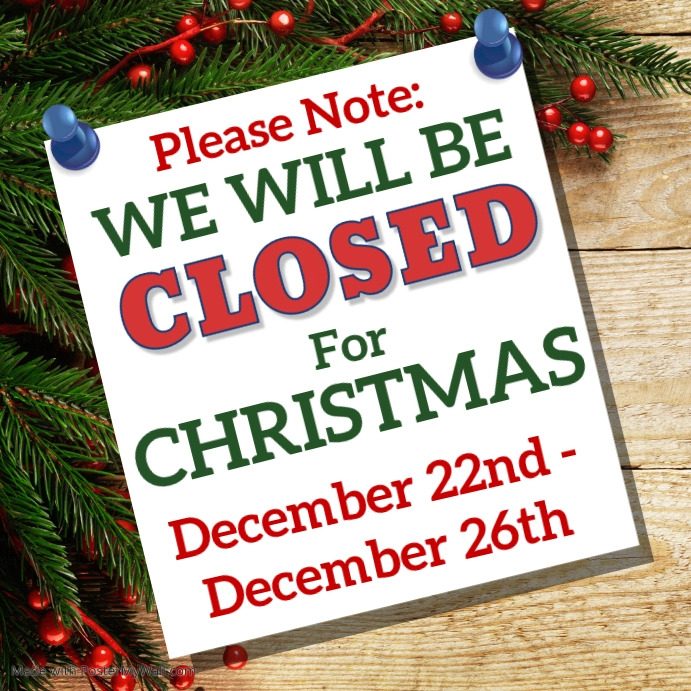 Closed Christmas Day Social Media Template | PosterMyWall
