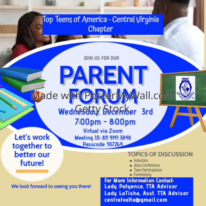 TTA Parent Forum Flyer | PosterMyWall