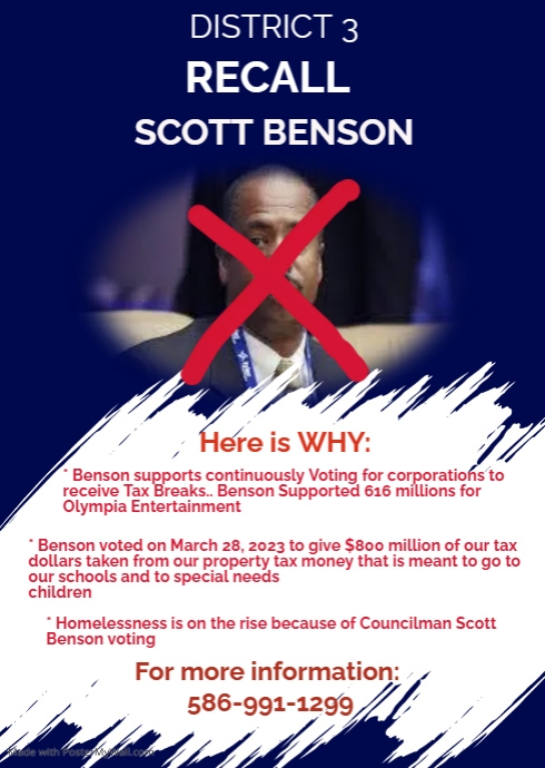 Recall Scott Benson | PosterMyWall