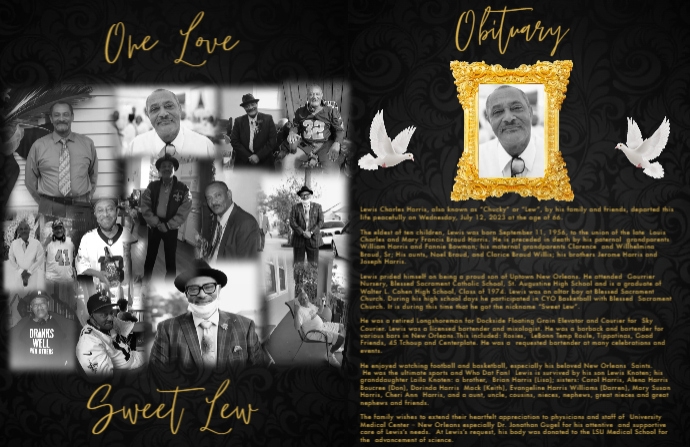 Copy of Copy of Obituary Cover | Front & Back (2) | PosterMyWall