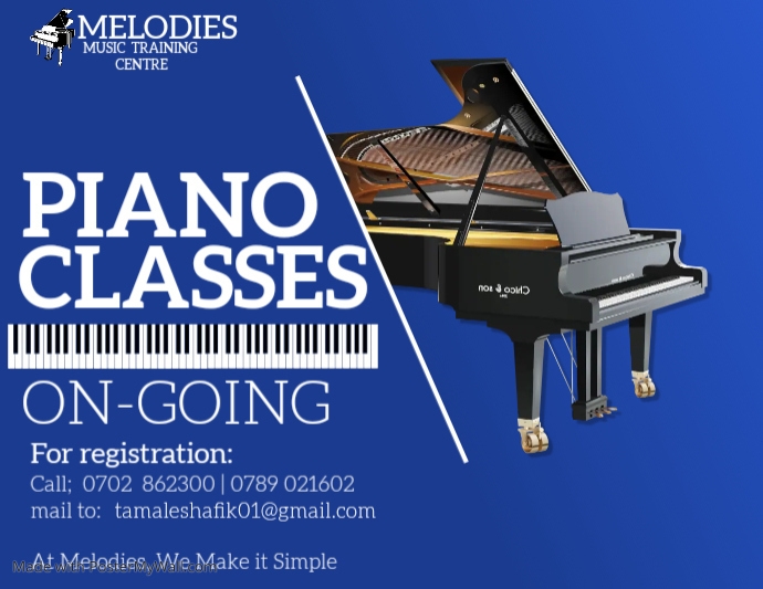piano classes flyer template | PosterMyWall