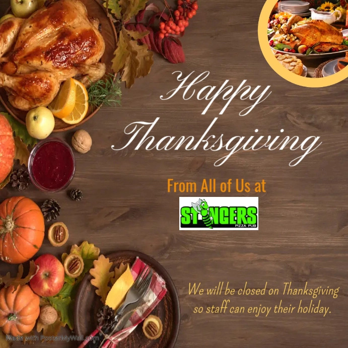 happy thanksgiving day instagram post | PosterMyWall