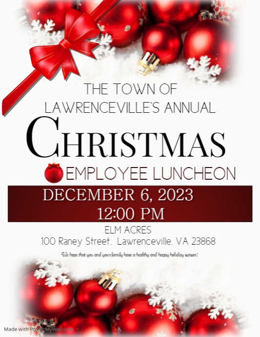 Copy of Employee Christmas Luncheon 2023 | PosterMyWall