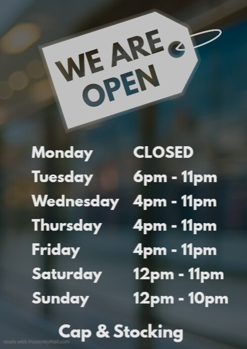 Retail store opening times printable a4 | PosterMyWall