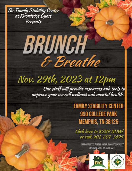 Copy of Nov. Brunch and Breathe | PosterMyWall