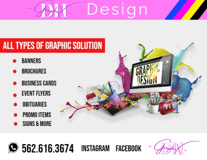 GRAPHIC DESIGN SERVICES TEMPLATE | PosterMyWall