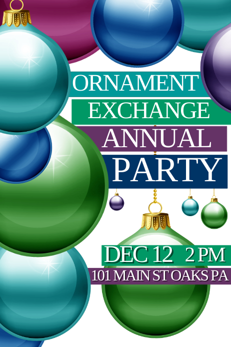 Ornament Exchange Template | PosterMyWall