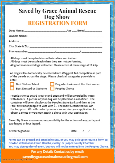 Dog Show Registration | PosterMyWall
