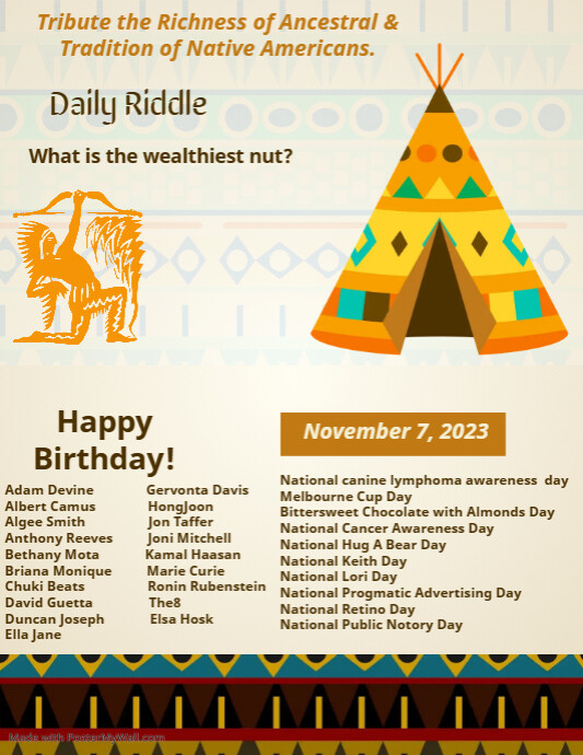 Native American Heritage Month Flyer | PosterMyWall