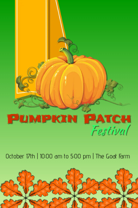 Pumpkin Patch Festival Template | PosterMyWall