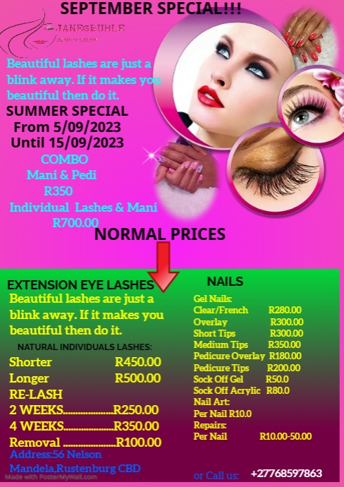 Eyelash Extension Services Flyer | PosterMyWall