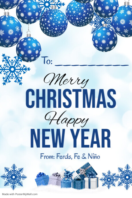 BLUE CHRISTMAS POSTER | PosterMyWall