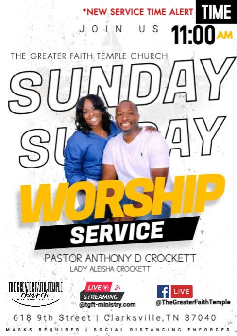 Copy of sunday pray service | PosterMyWall