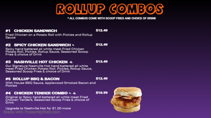 Chicken Combos | PosterMyWall