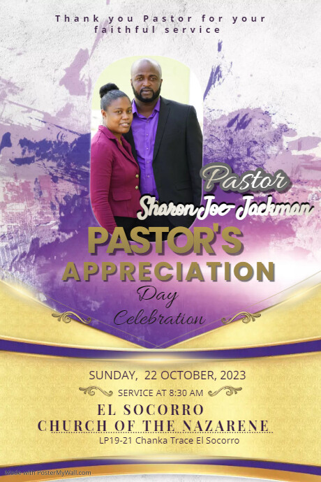 Church Flyer Pastor Appreciation | PosterMyWall
