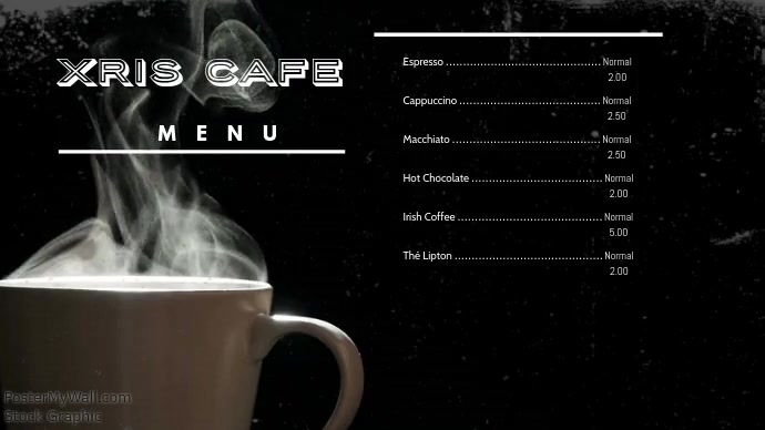 Copy of Coffee Video Menu Digital Display Template | PosterMyWall
