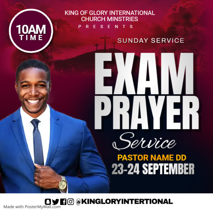 Copy of EXAM PRAYER | PosterMyWall