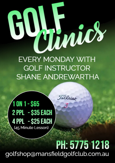 Golf Lesson A4 | PosterMyWall