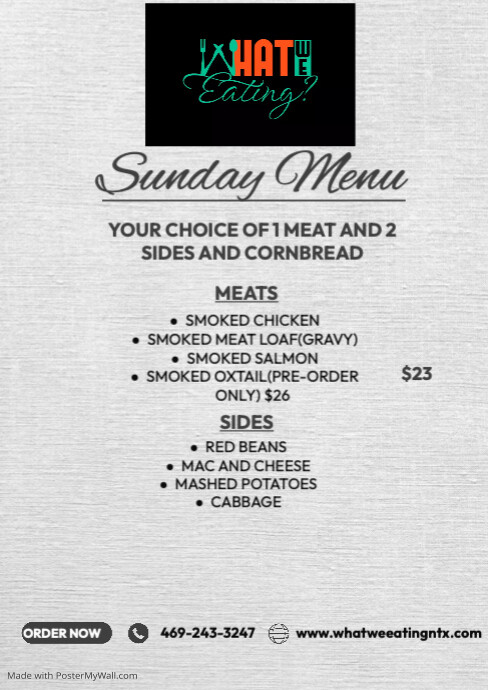 Weekend Menu Templates | PosterMyWall