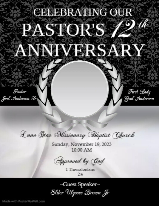Pastor Anniversary | PosterMyWall