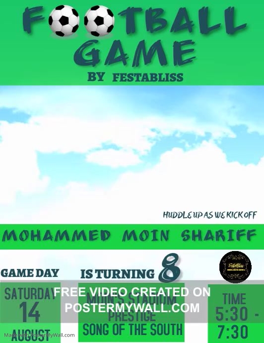 Mohammed Moin Shariff 8th birthday | PosterMyWall