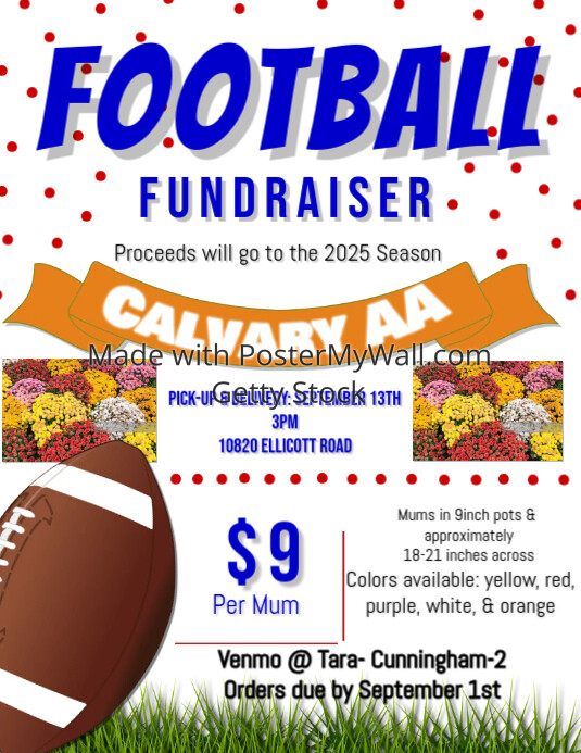 Copy of Football Fundraiser Flyer | PosterMyWall