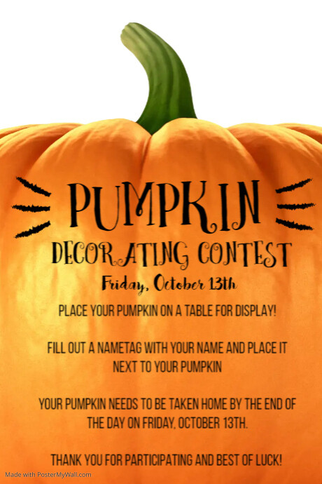 Pumpkin Carving Party Poster Template (1) | PosterMyWall