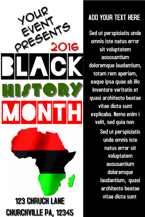 BLACK HISTORY Template | PosterMyWall