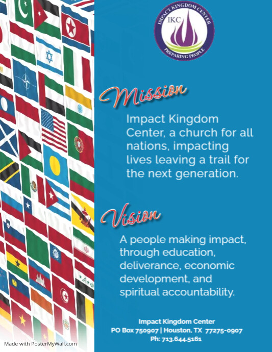Mission vision statement world flags nations | PosterMyWall
