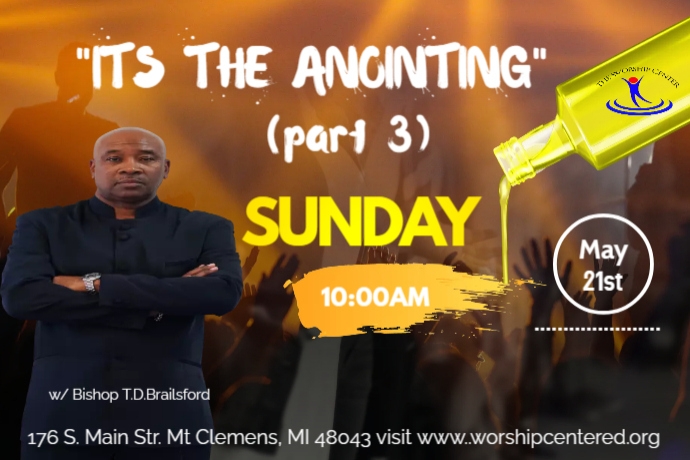 Copy of Anointing Oil Service Flyer | PosterMyWall