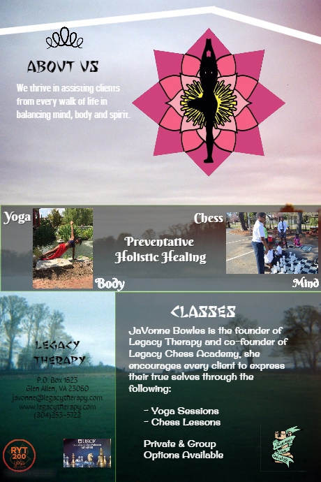 Copy of Small business advertisement flyer: fitness center, spa, body ...