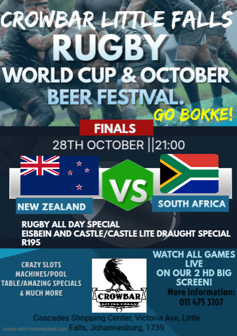 Rugby World Cup Flyer | PosterMyWall