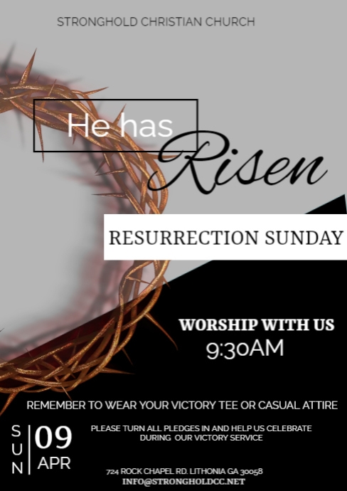 EASTER SERVICE A4 TEMPLATE.E | PosterMyWall