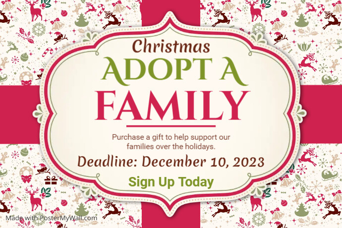 Adopt a Family for Christmas | PosterMyWall