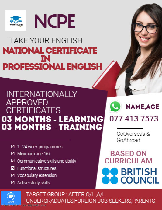 Purple TOEFL Prep flyer | PosterMyWall