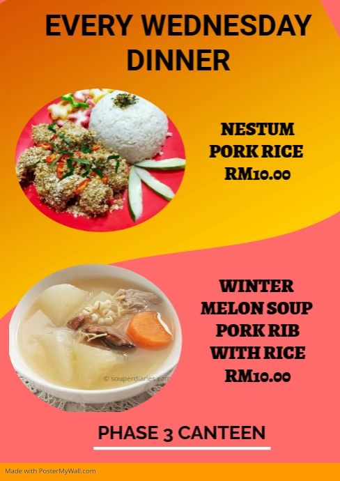 WEDNESDAY DINNER | PosterMyWall
