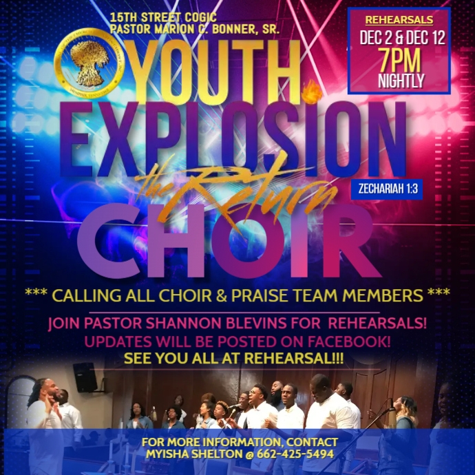 Copy of YOUTH EXPLOSION - CHOIR | PosterMyWall