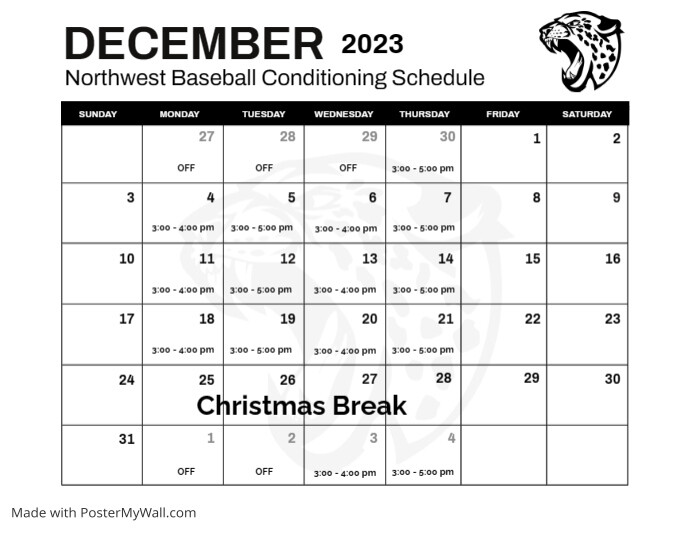 December 2023 Monthly Events Calendar | PosterMyWall