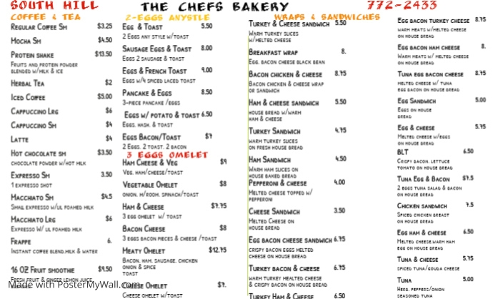 Tri-Fold Breakfast Lunch Menu | PosterMyWall