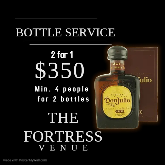 Copy of Bottle Service | PosterMyWall